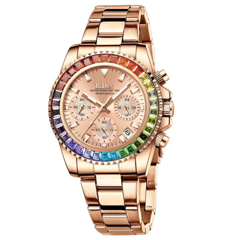 Executive Ladies’ Diamond Steel Bracelet Watch – AnaMade