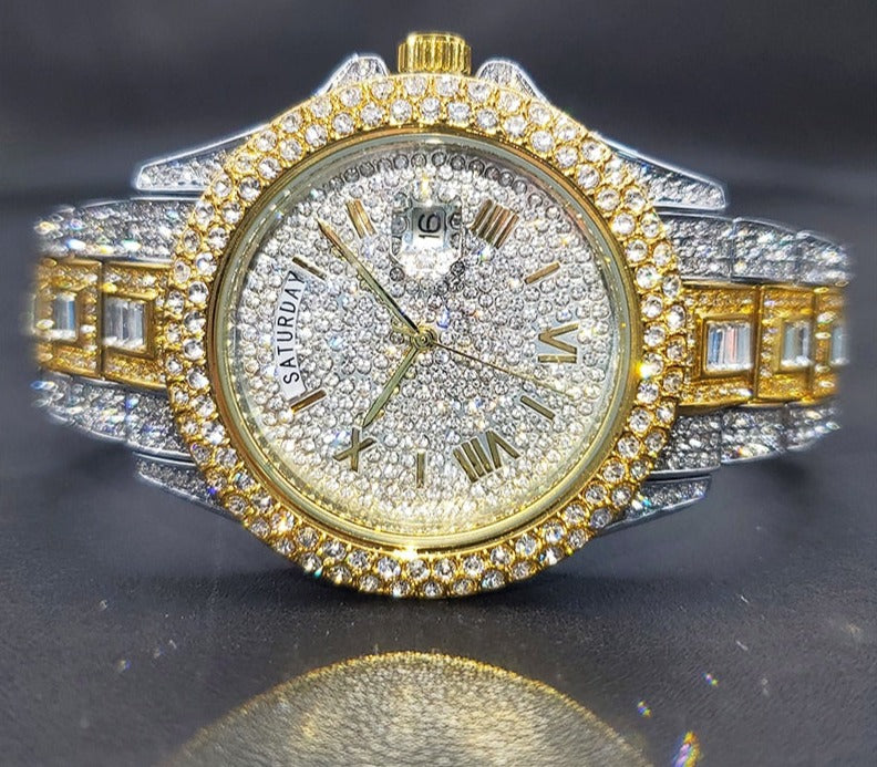 Alex | Men's casual watch with diamond effect – AnaMade